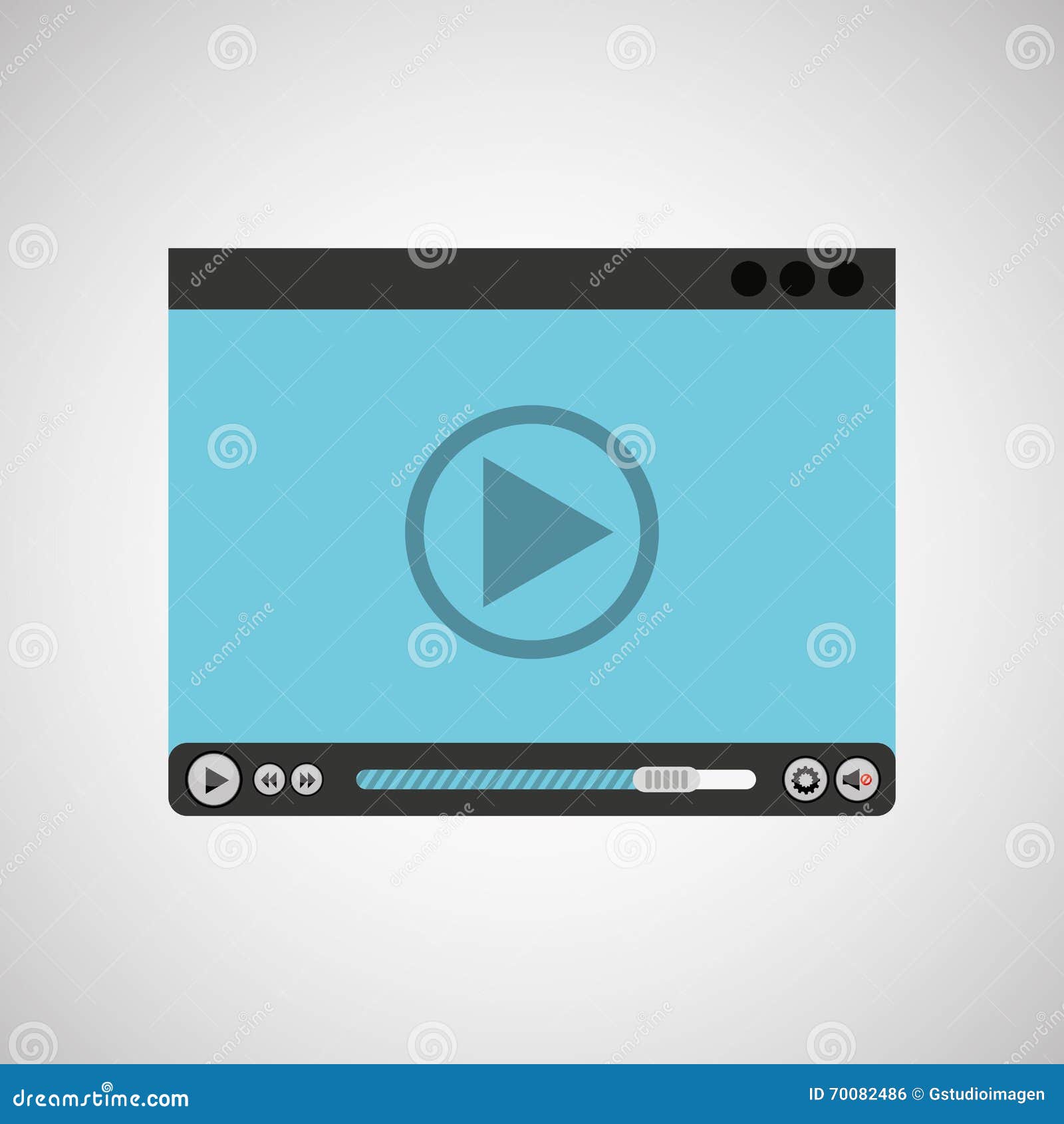 Media Player Interface Design Stock Illustration - Illustration of ...