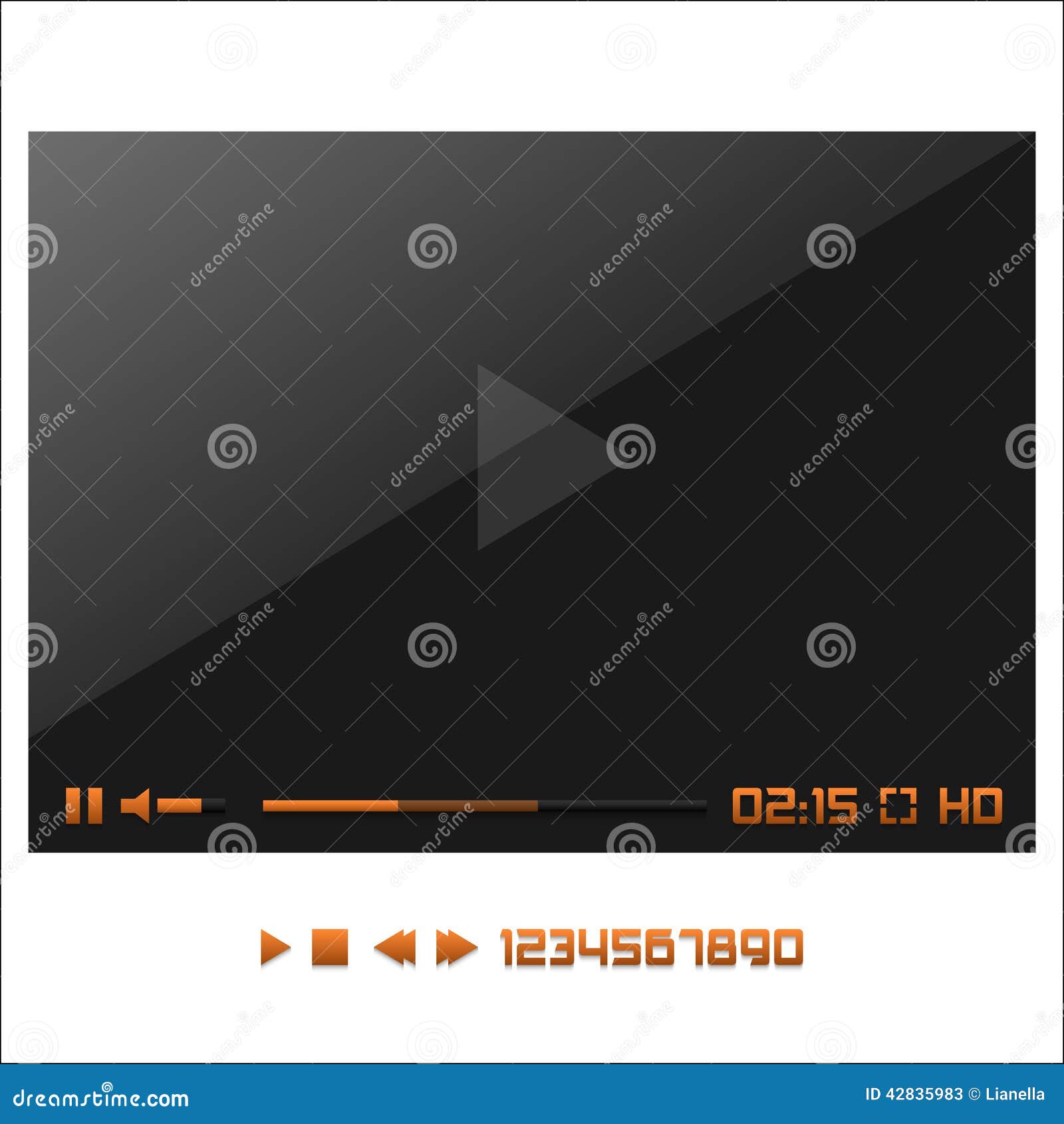Media Player Interface stock vector. Illustration of sign - 42835983