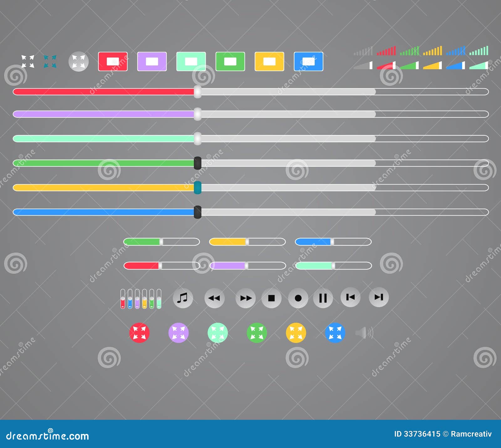 Media player interface stock illustration. Illustration of device ...
