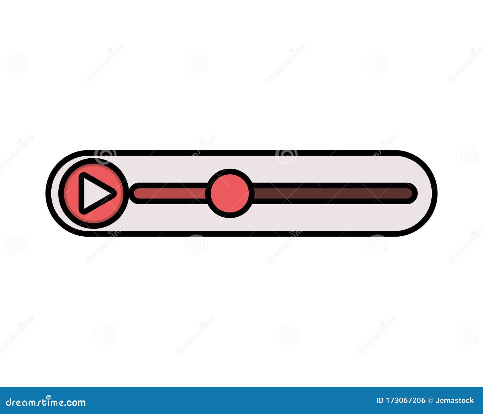 Media Player Progress Bar Icon Stock Vector - Illustration of media ...