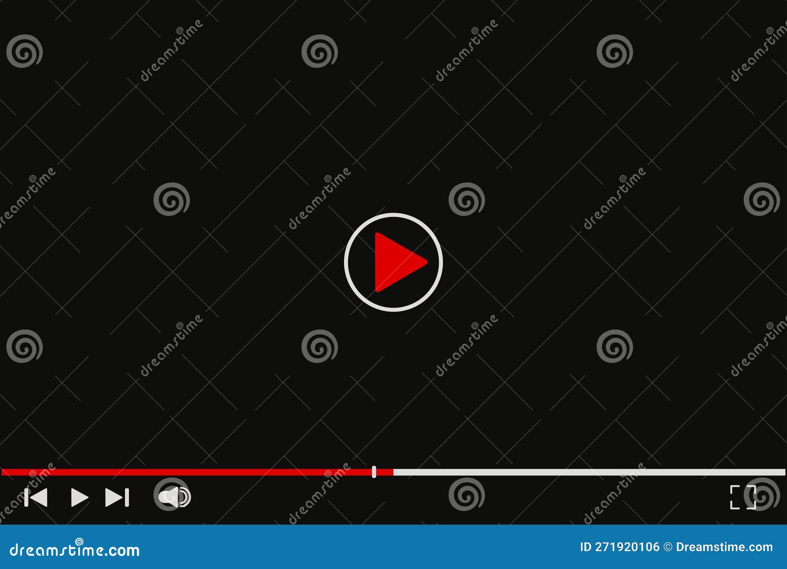 Media Player Screen. Music Player Mockup. Computer Interface. Vector ...