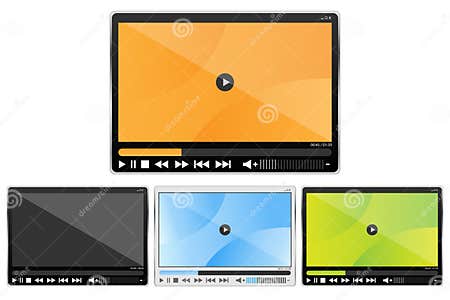 Media player set stock vector. Illustration of graphic - 19071026