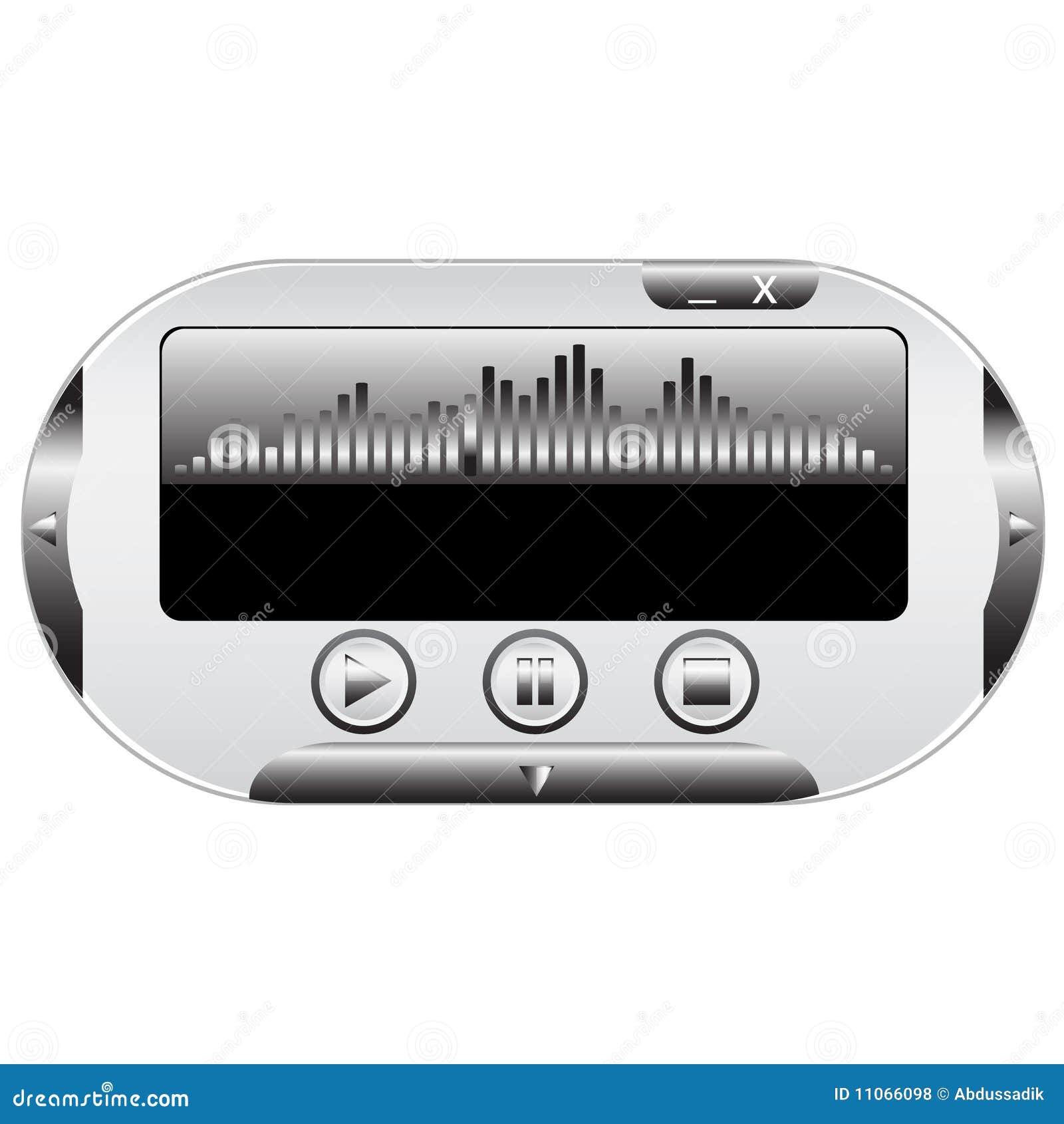 Media player skin stock vector. Illustration of button - 11066098