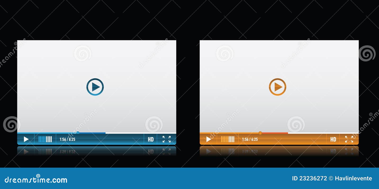 Media player skin stock vector. Illustration of laptop - 23236272