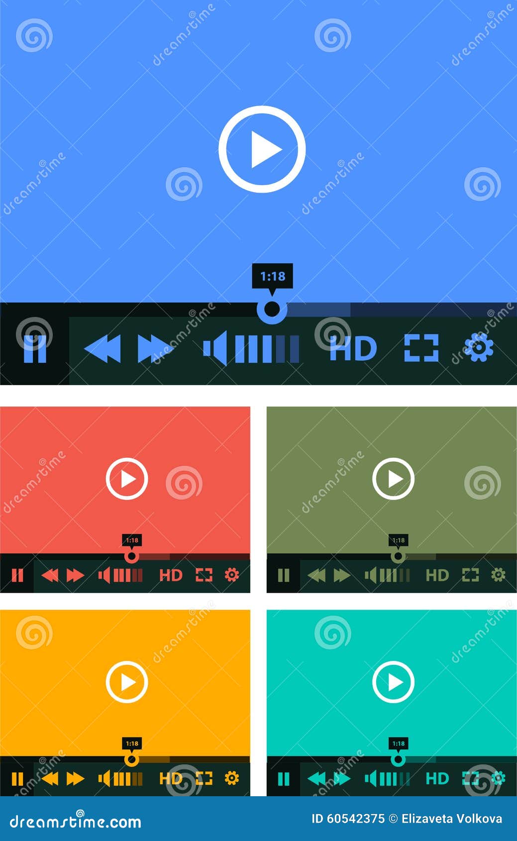 Media player template stock vector. Illustration of player - 60542375