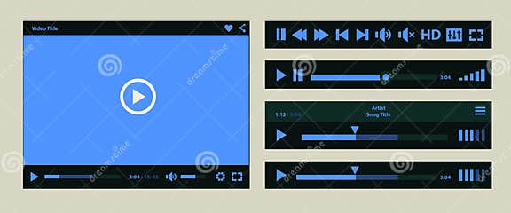 Media player template stock vector. Illustration of play - 60560271