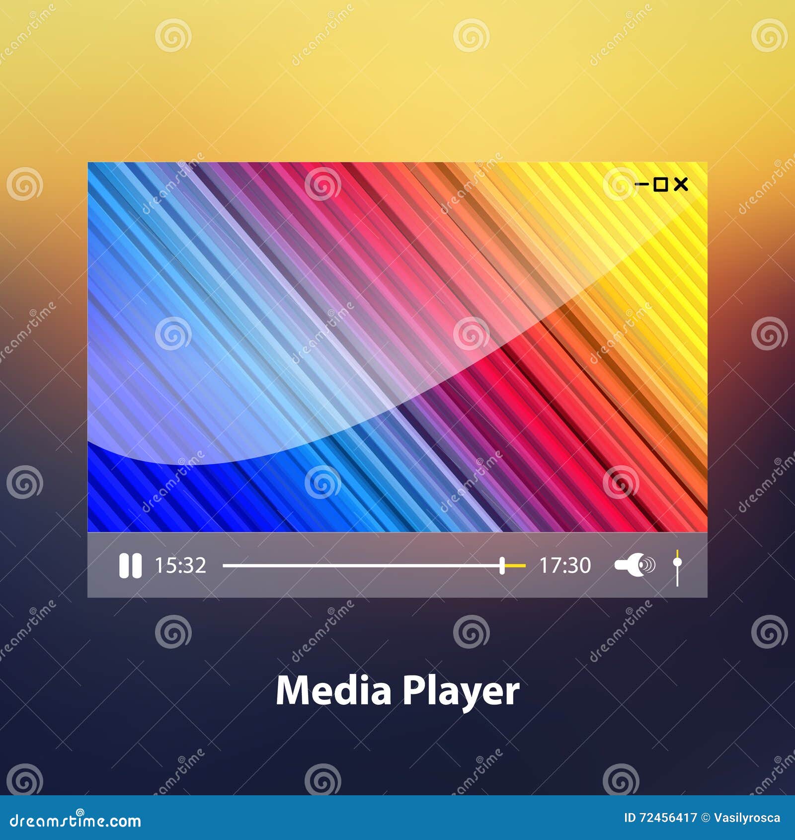 Media Player. Vector Illustration Stock Vector - Illustration of ...