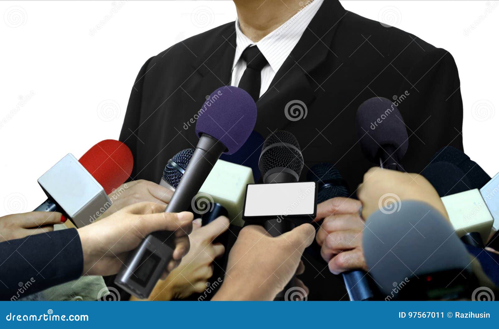 Media Press Interviews with Reporters Stock Image - Image of interview ...