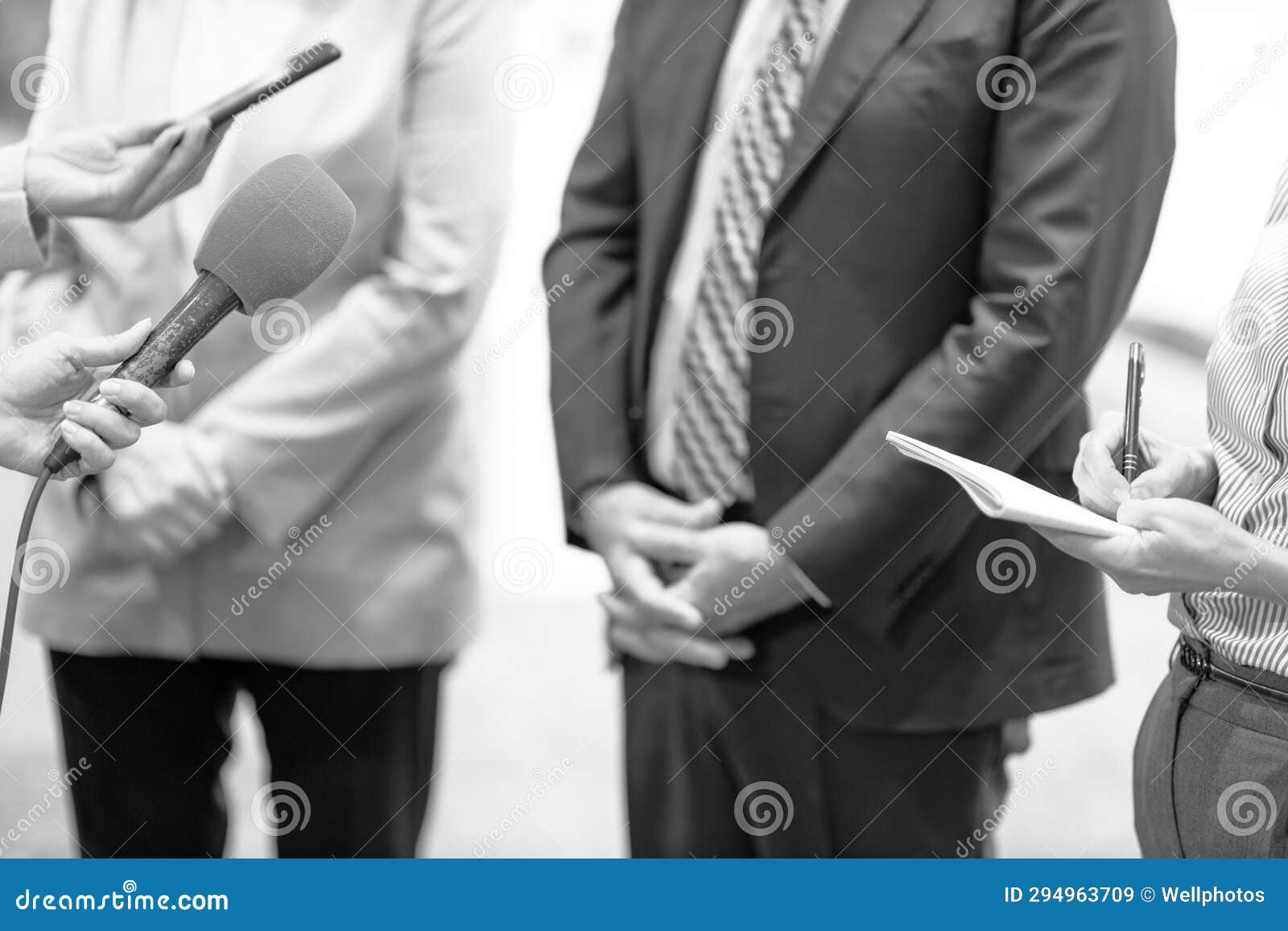 Media, Press or News Interview. Public Relations - PR. Stock Image ...
