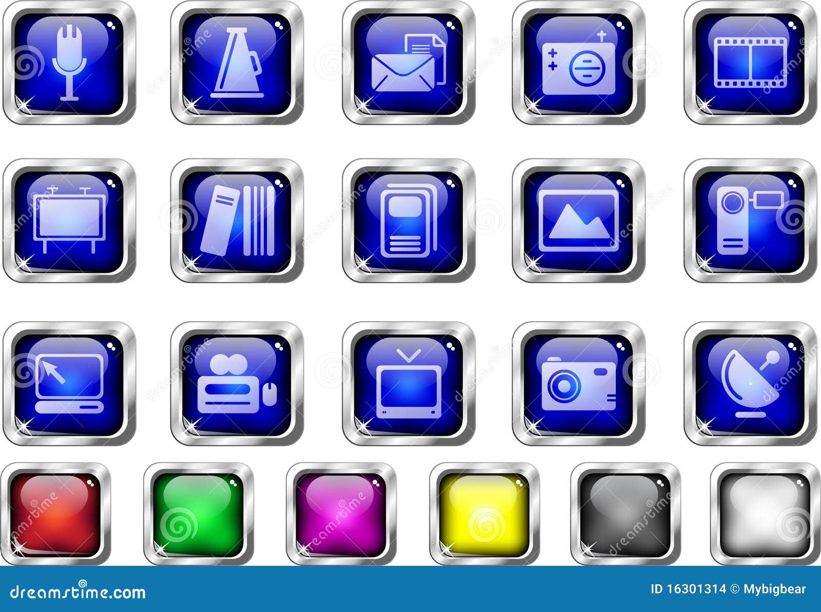 Media and Publishing icons stock vector. Illustration of book - 16301314