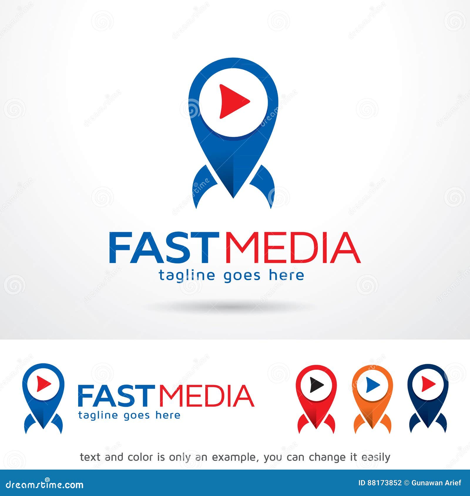 Media Rapide Logo Template Design Vector Illustration de Vecteur ...