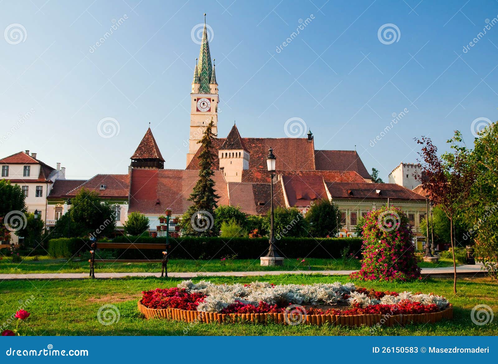 Media, Rumania imagen de archivo. Imagen de casa, centro - 26150583