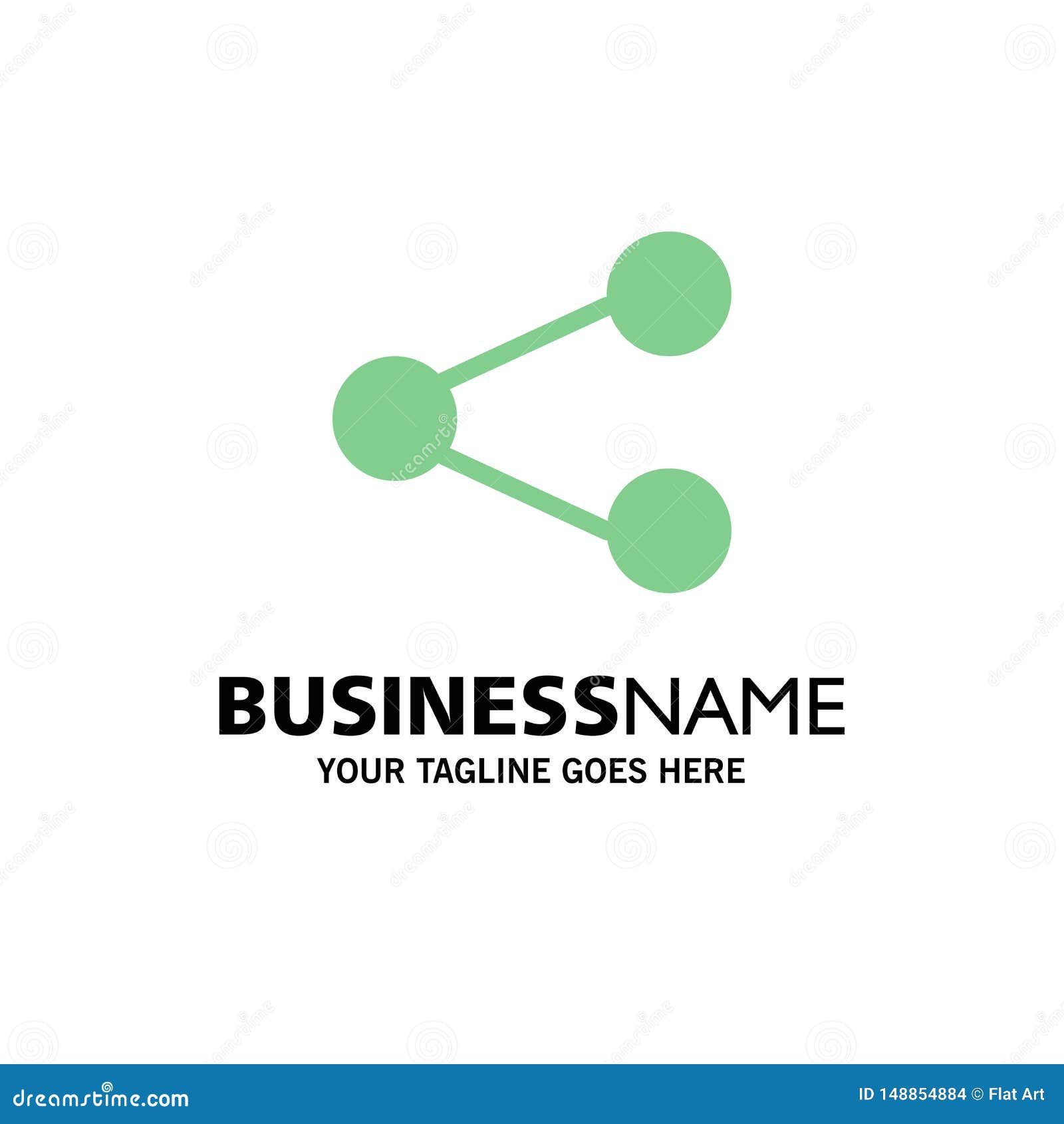 Media, Share, Social, Sharing Business Logo Template. Flat Color Stock ...