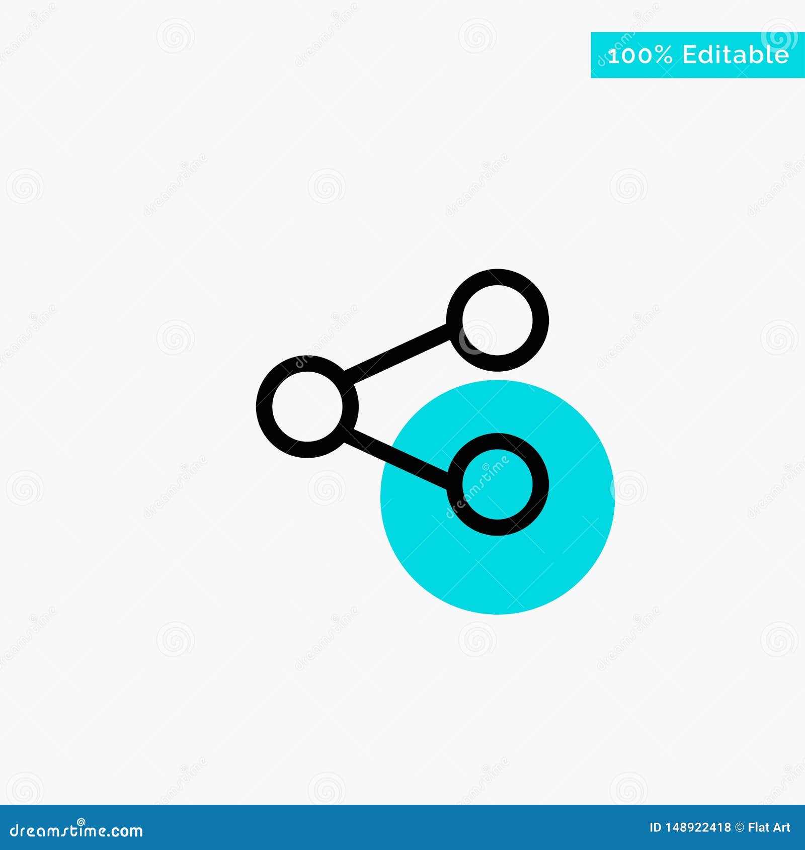 Media, Share, Social, Sharing Turquoise Highlight Circle Point Vector ...