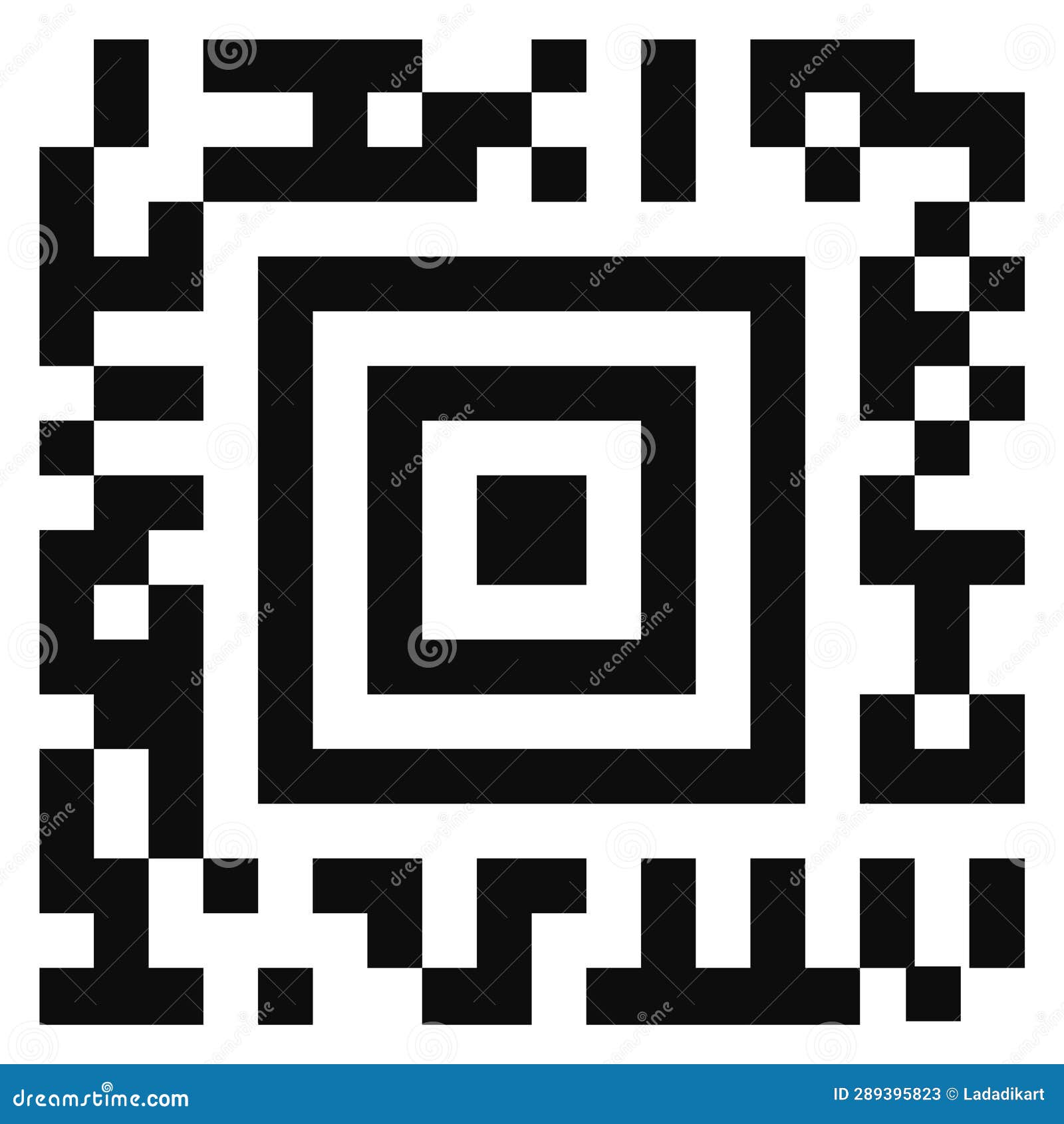 Media Square Barcode Template. Abstract Code Technology Stock ...