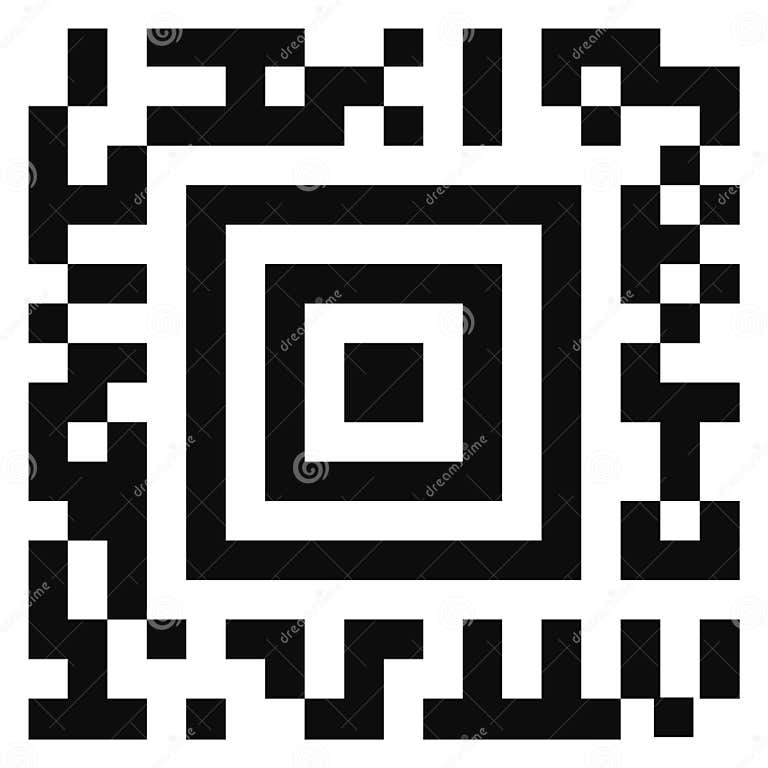 Media Square Barcode Template. Abstract Code Technology Stock ...