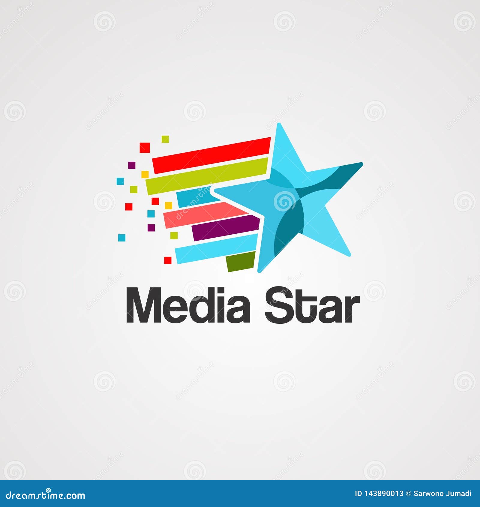 Media Star Logo Vector, Icon, Element, and Template Stock Vector ...