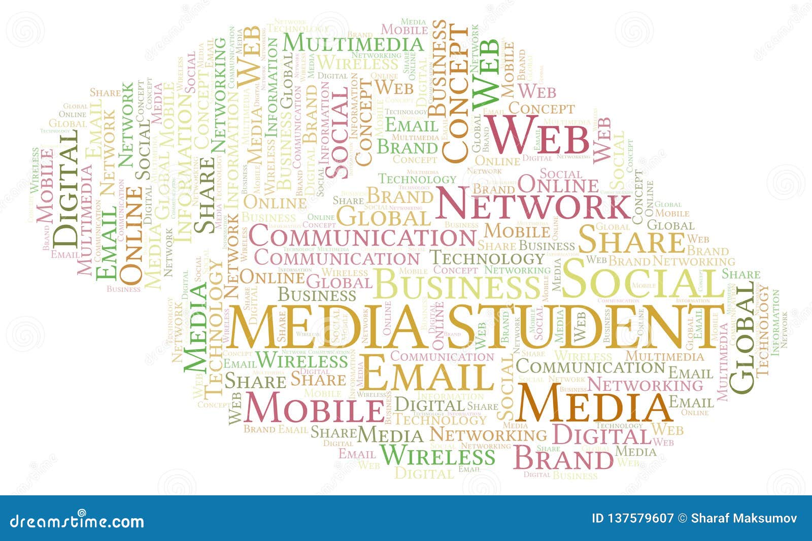 Media Student word cloud stock illustration. Illustration of multimedia ...
