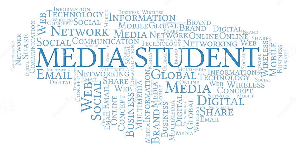 Media Student word cloud stock illustration. Illustration of greeting ...
