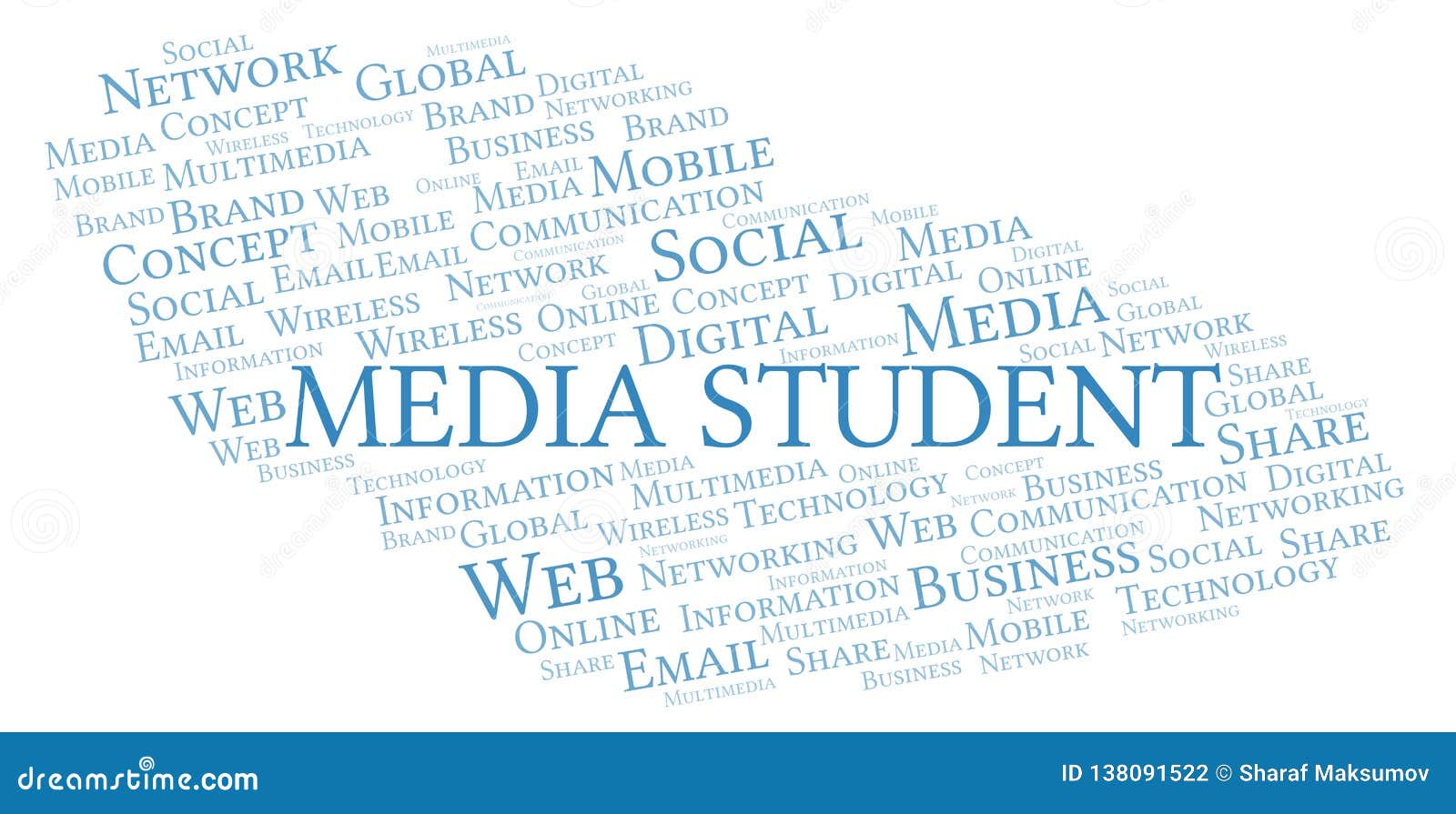 Media Student word cloud stock illustration. Illustration of card ...