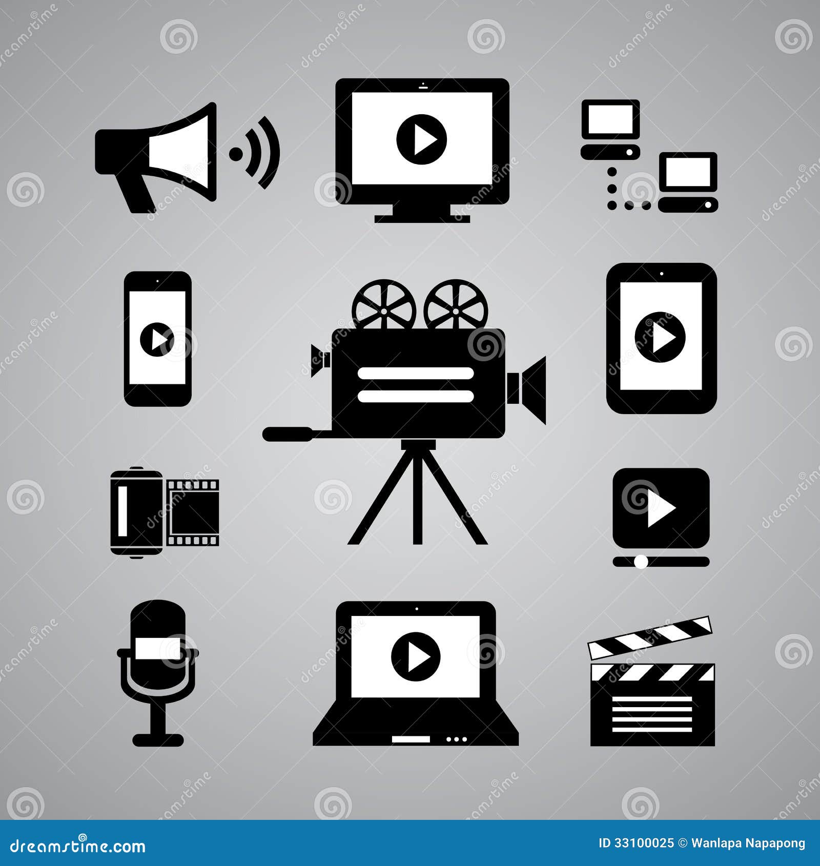 Media symbol stock illustration. Illustration of communication - 33100025