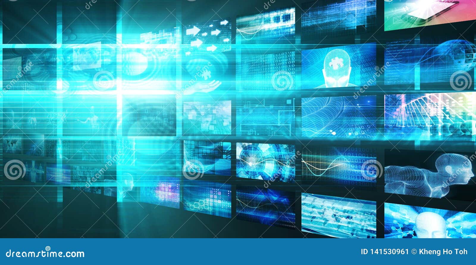 Media Technologies Concept stock illustration. Illustration of apps ...