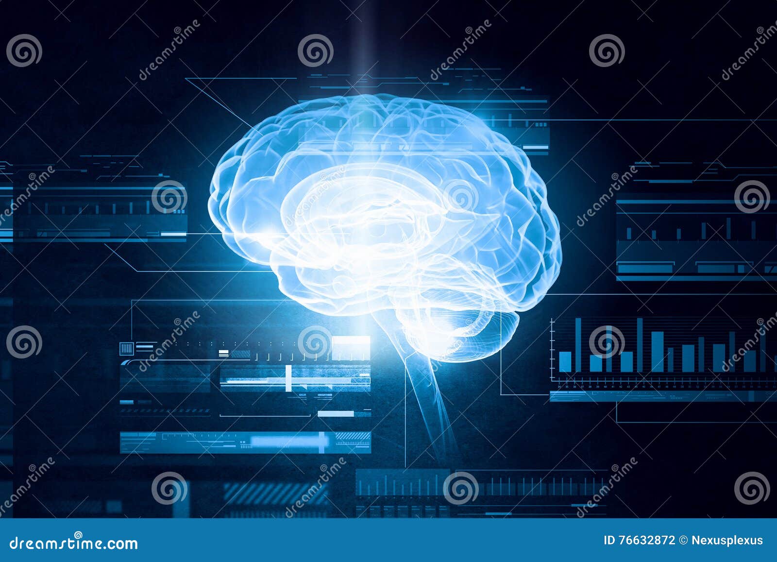 Media Technology Concept . Mixed Media Stock Photo - Image of brain ...