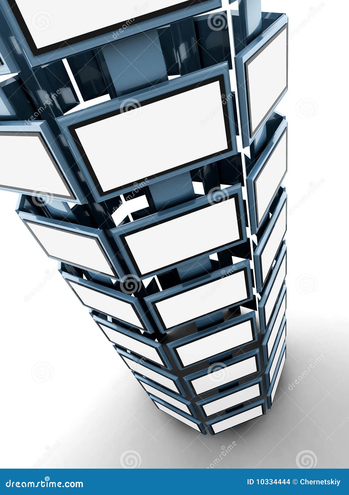 Media Tower with Empty Screens Stock Illustration - Illustration of ...