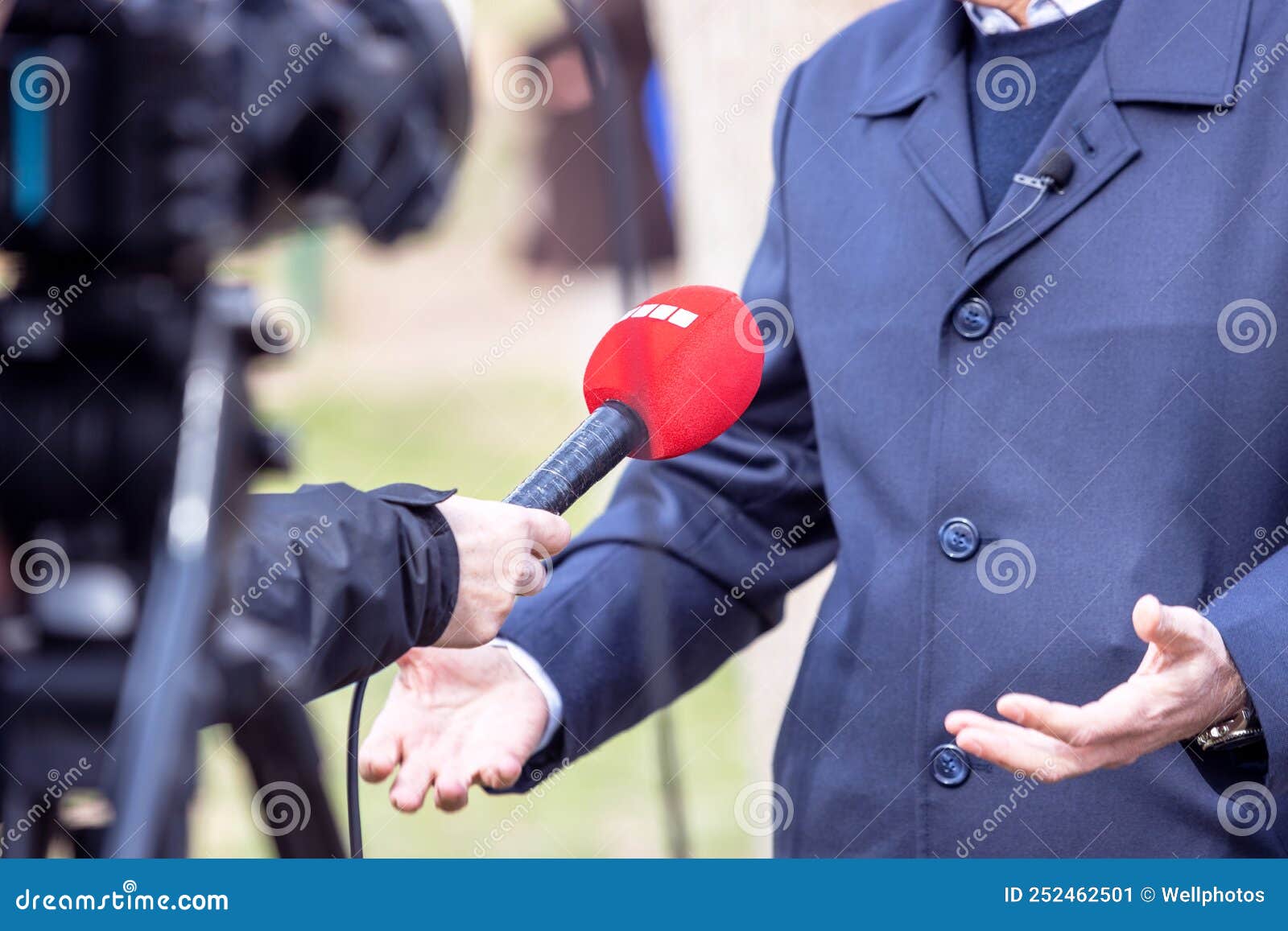 Media or TV Interview. Public Relations - PR Concept. Stock Image ...