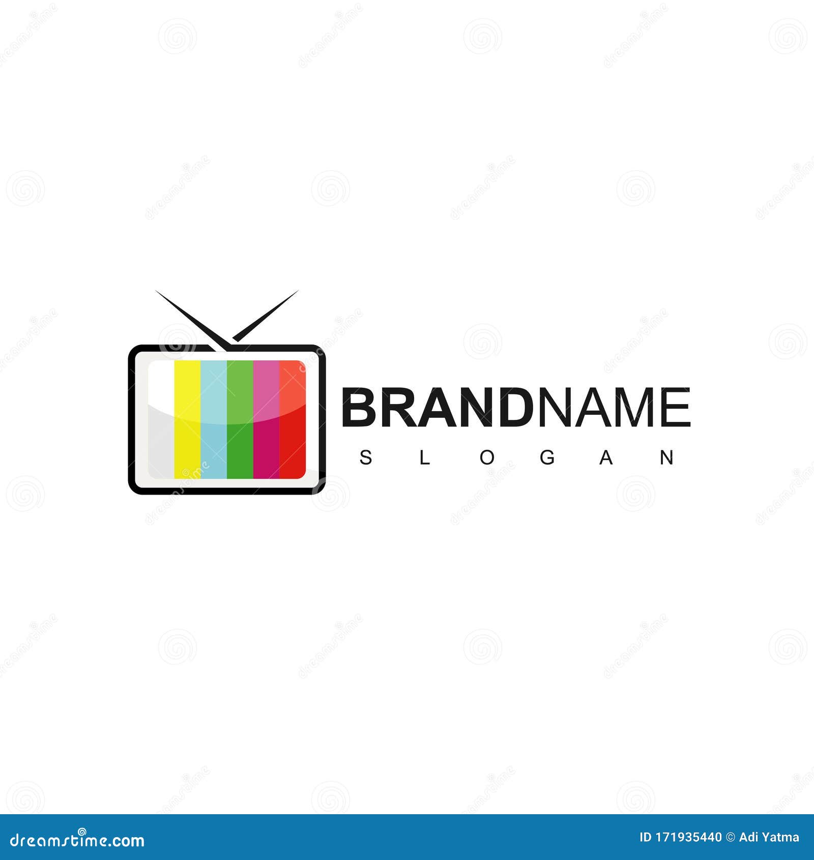 Colorful Media and TV Logo Design Inspiration Stock Vector ...