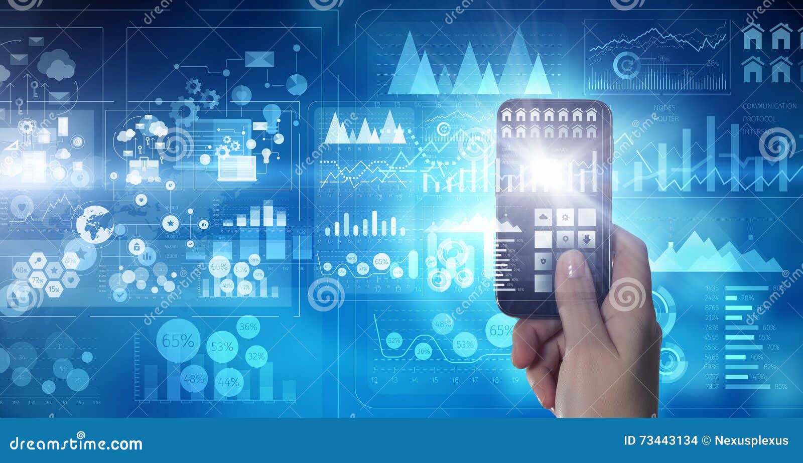 Media User Interface . Mixed Media Stock Photo - Image of virtual ...