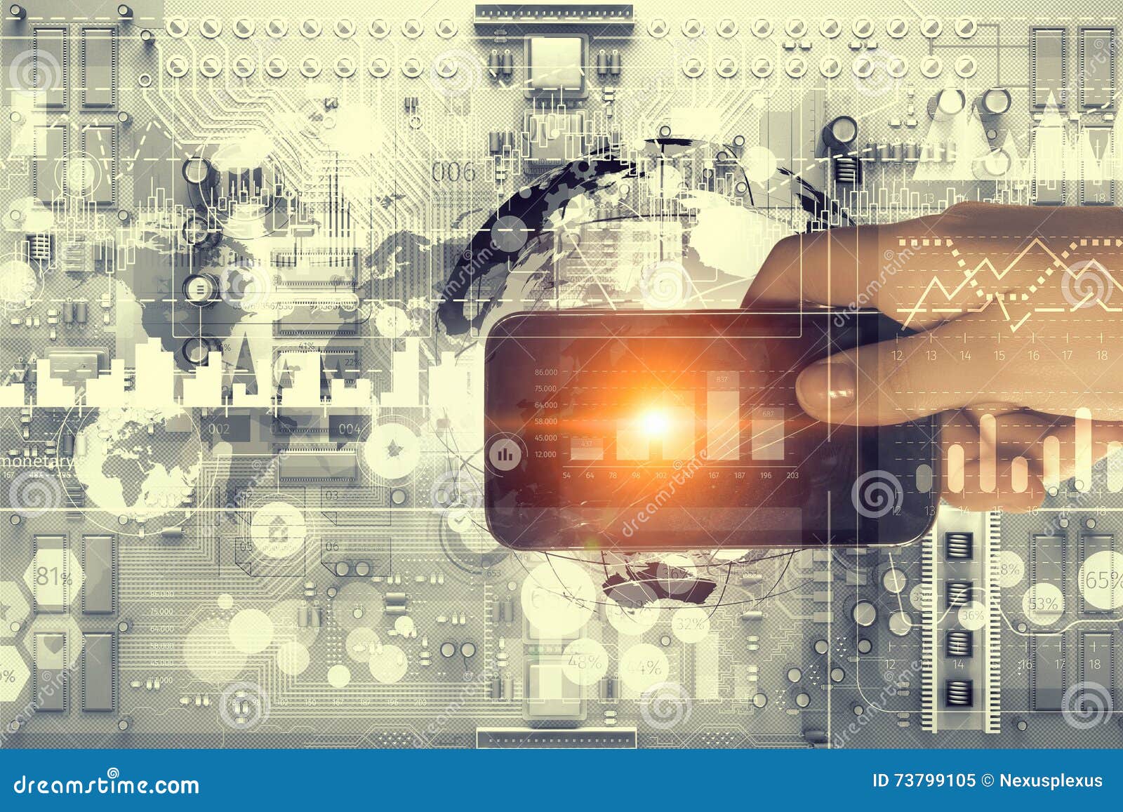 Media User Interface . Mixed Media Stock Image - Image of multimedia ...