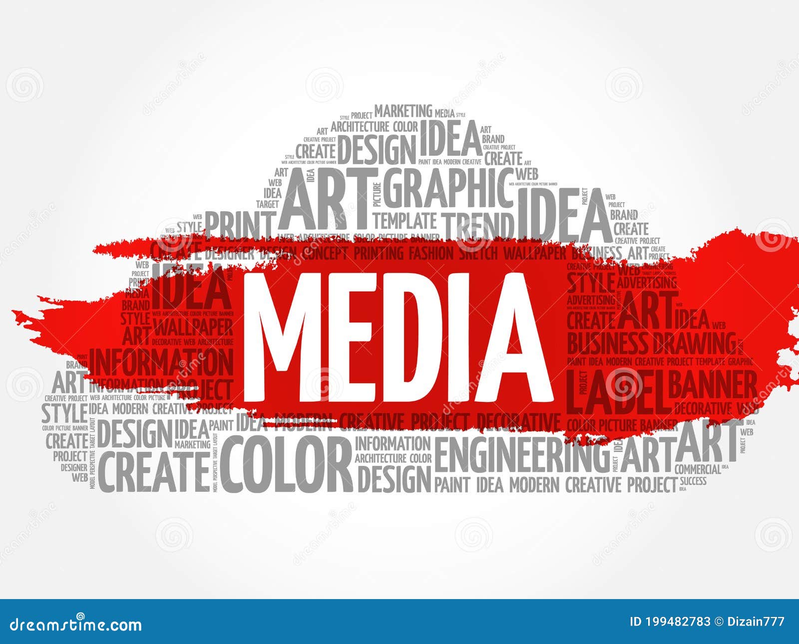 MEDIA word cloud stock illustration. Illustration of collage - 199482783