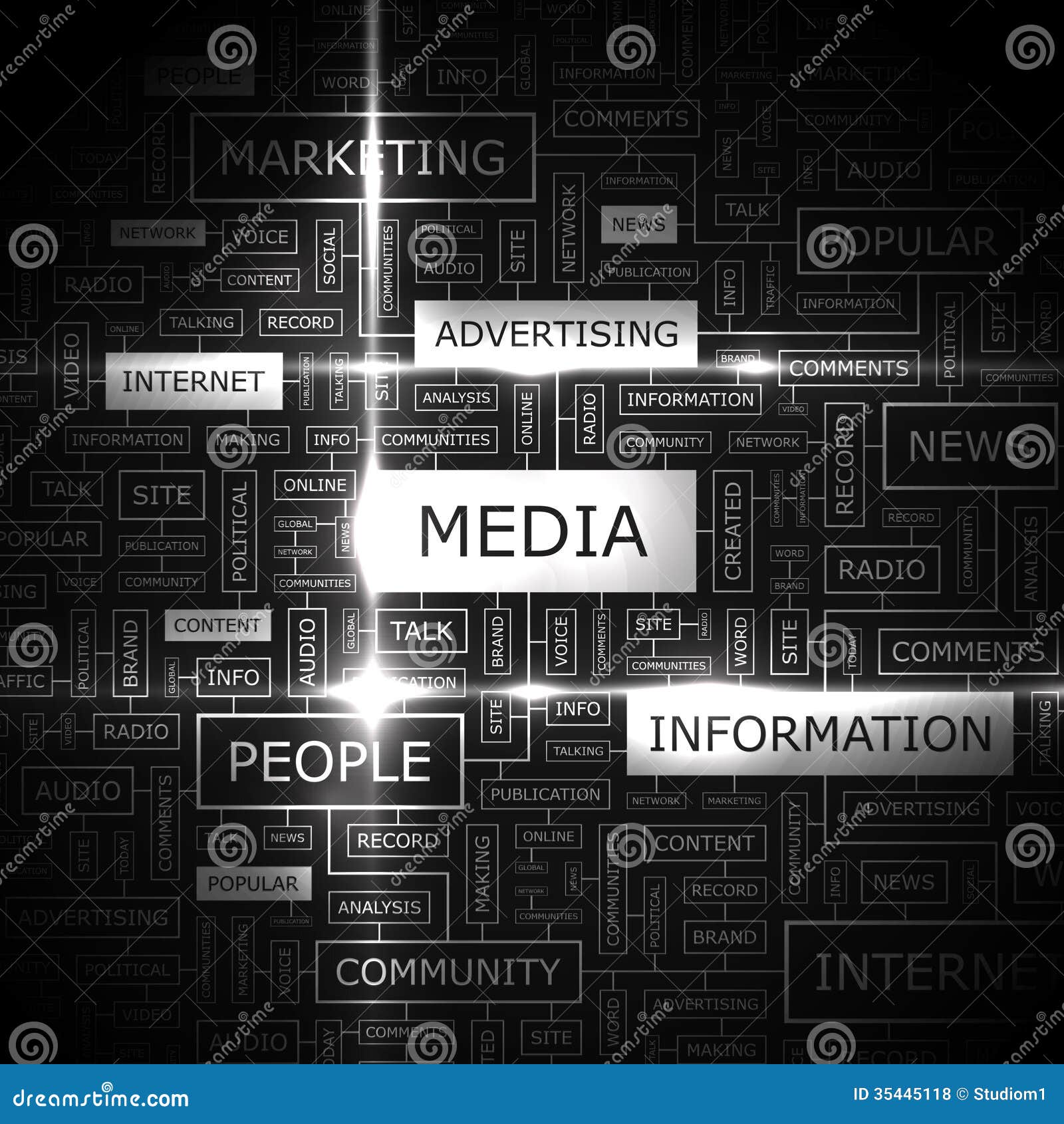 MEDIA stock vector. Illustration of networking, communication - 35445118