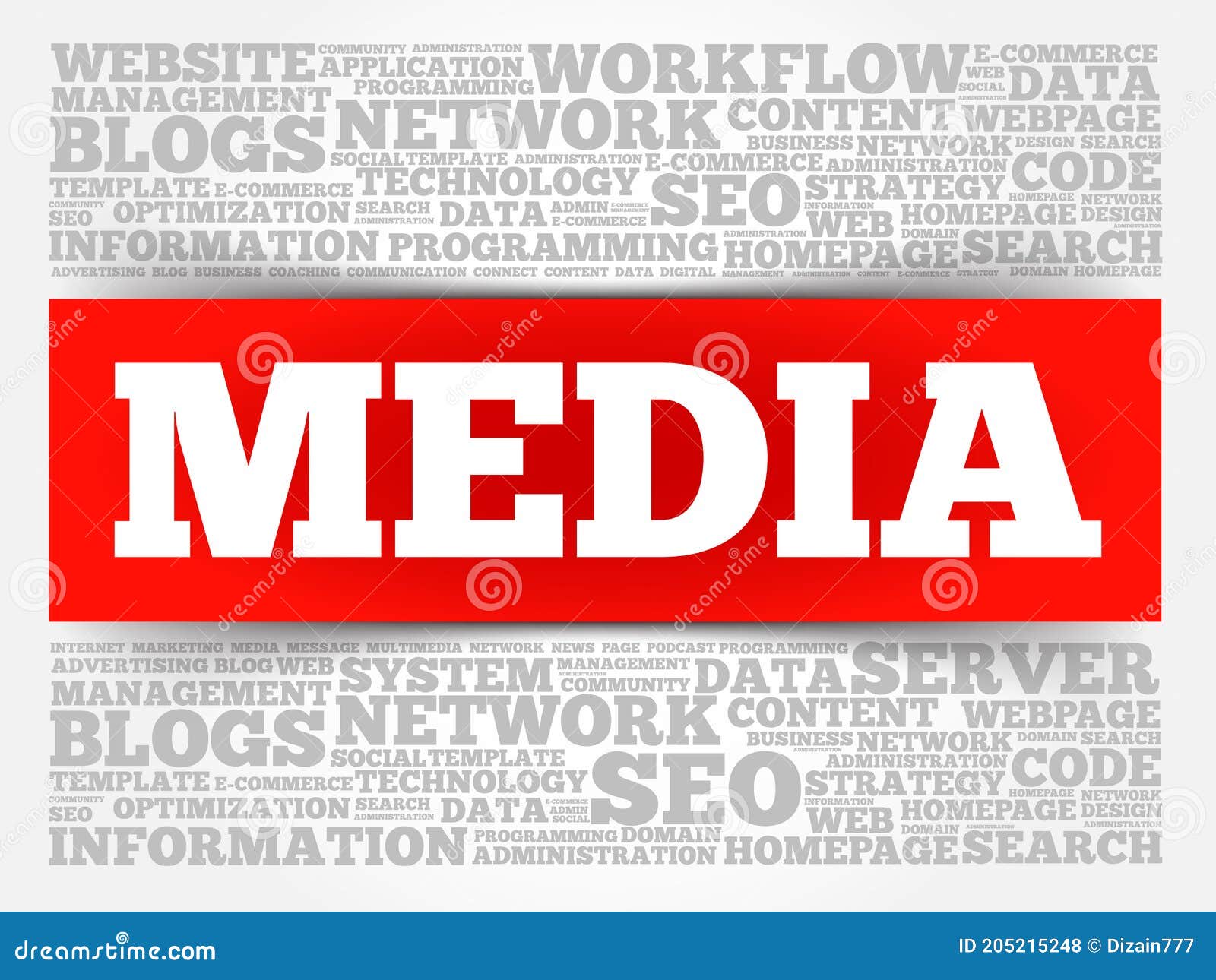 Media word cloud stock illustration. Illustration of format - 205215248
