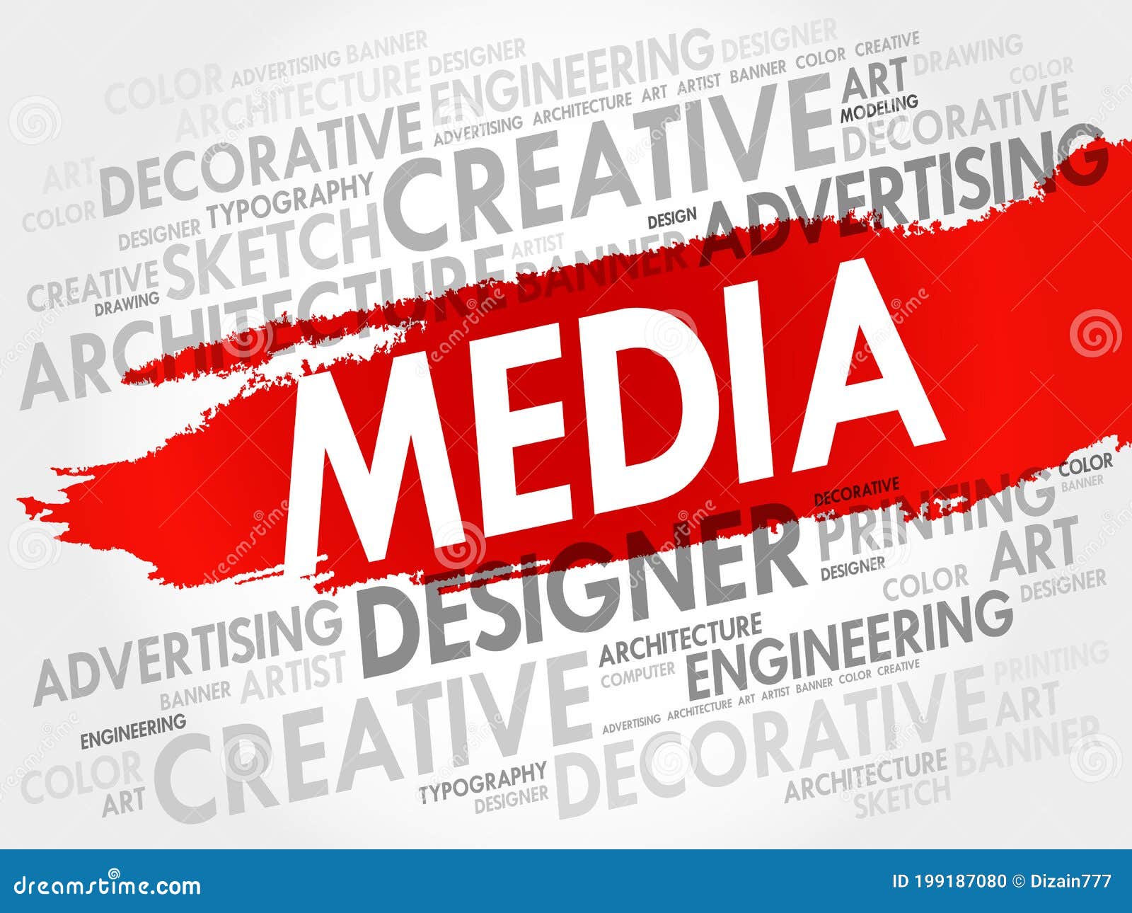 MEDIA word cloud stock illustration. Illustration of communication ...