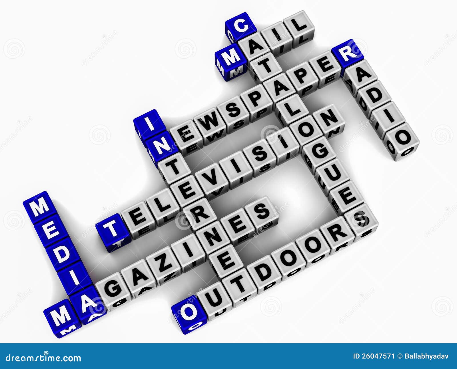 Media words stock illustration. Illustration of mail - 26047571