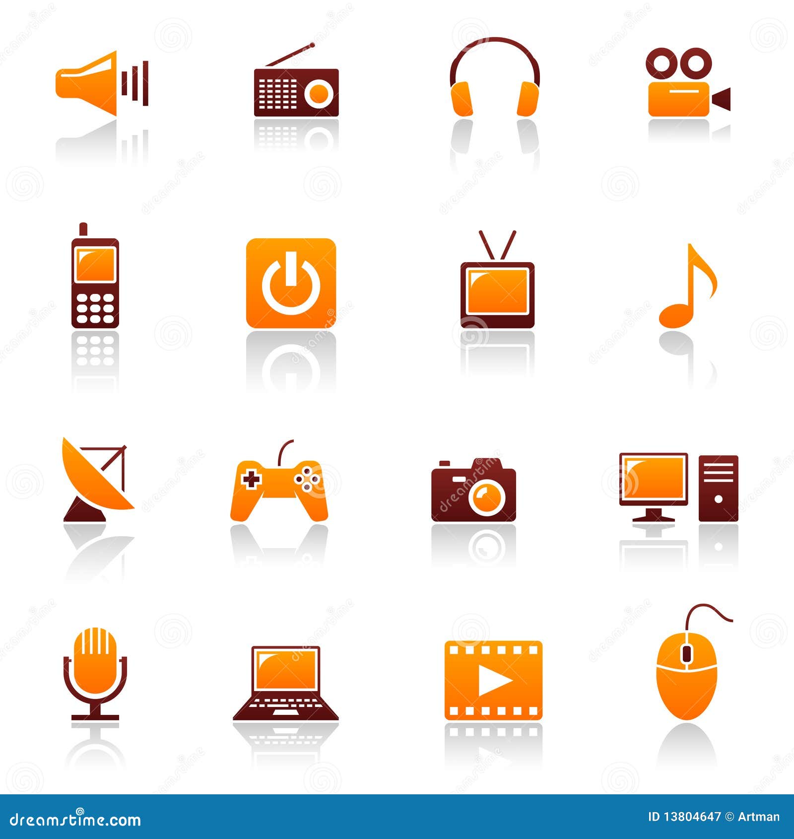 Media Y Iconos De Las Telecomunicaciones Ilustración del Vector ...