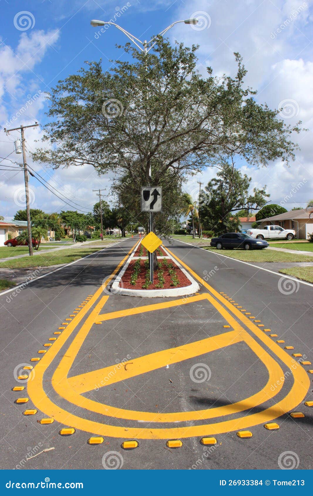 Median stock photo. Image of asphalt, sign, road, scene - 26933384