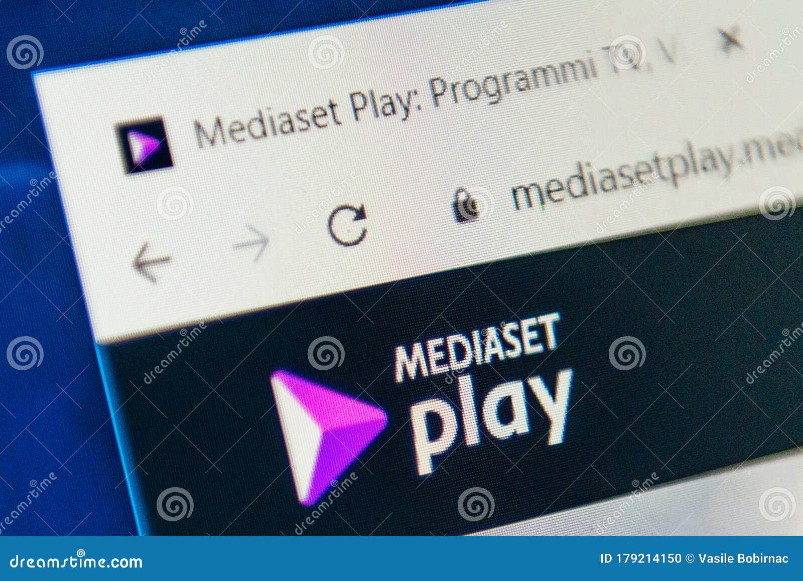 Mediasetplay.it Web Site. Selective Focus. Editorial Image - Image of ...