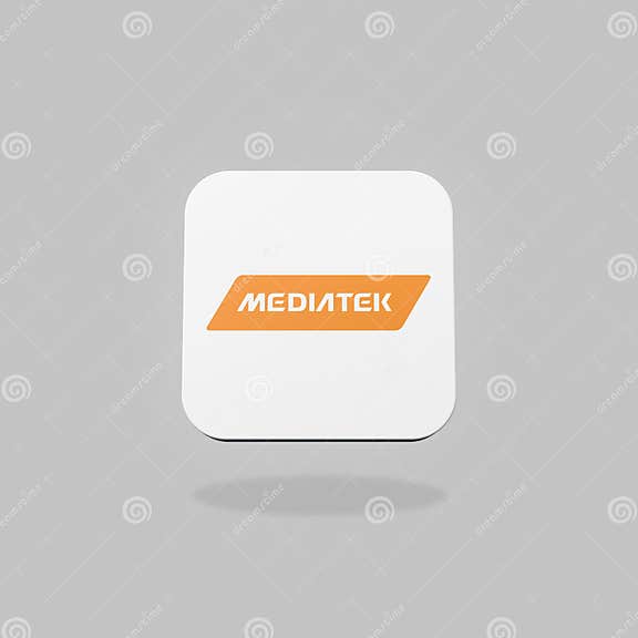 MediaTek App Icon on Flat Gray Background Editorial Stock Photo ...