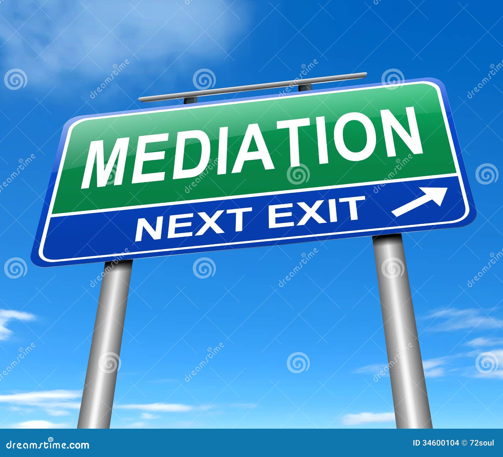 Concept Of Mediation. Man And Woman Sitting At Desk, Discussing Problem ...