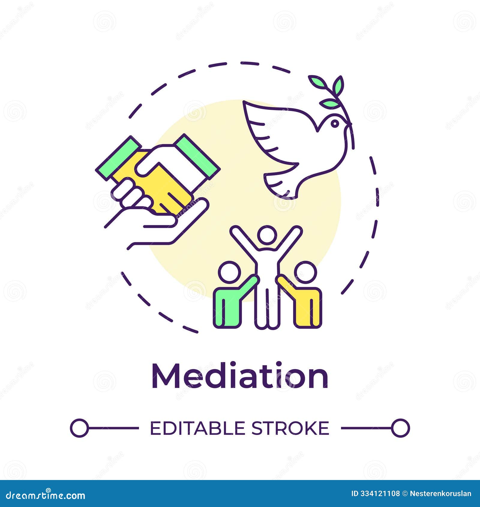 Mediation Multi Color Concept Icon Stock Vector - Illustration of icon ...