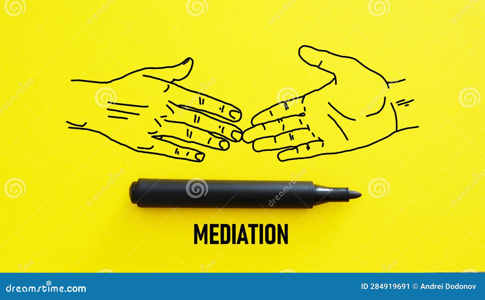 The Mediation, the Role of the Mediator and Agreement Stock Image ...