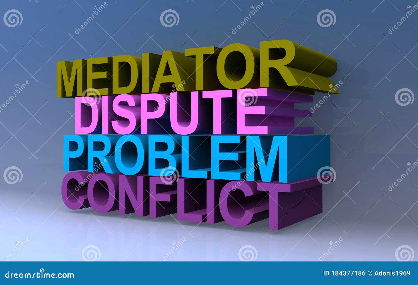 Mediator Dispute Problem Conflict Stock Illustration - Illustration of ...