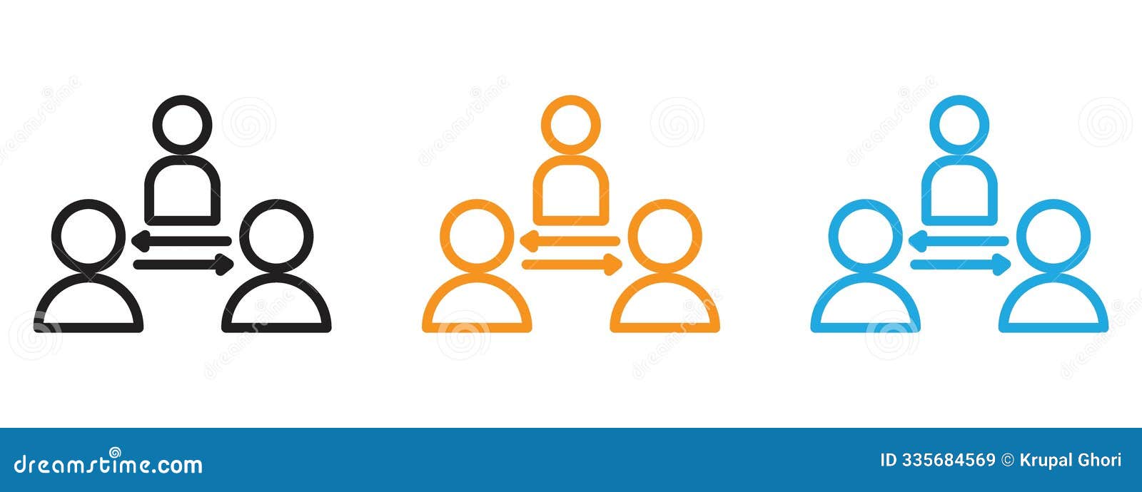 Mediator Icon Thin Line Illustration Set Stock Vector - Illustration of ...