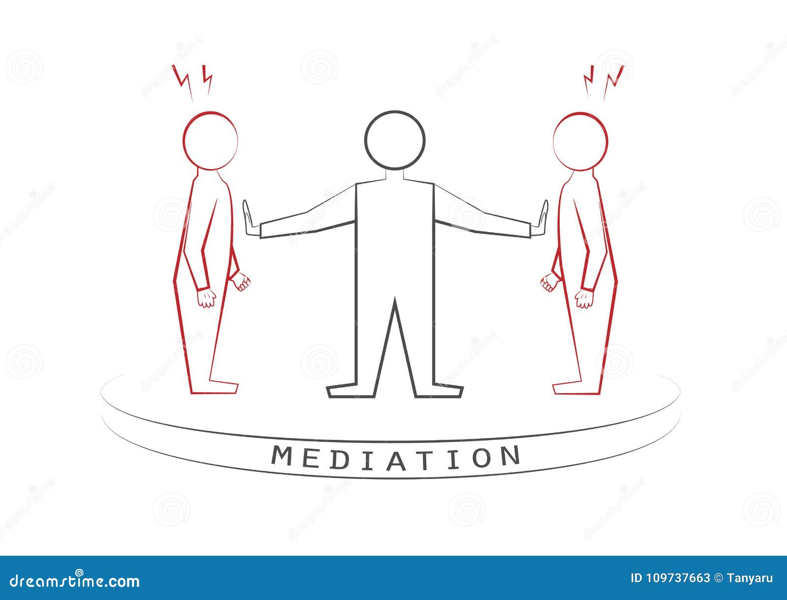 Two Persons Arguing Or Fighting , Vector Cartoon Stick Figure ...