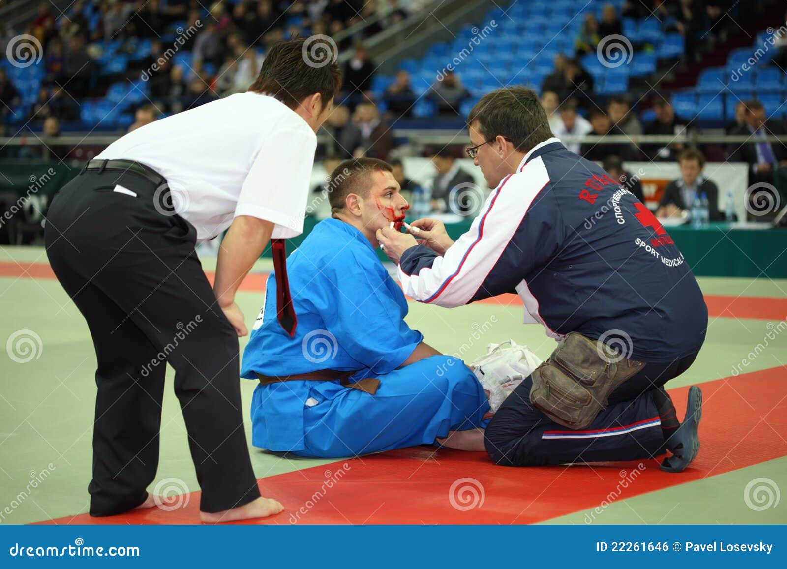 Medic Aids Wounded Fighter at World Cup 2011 KUDO Editorial Photo ...
