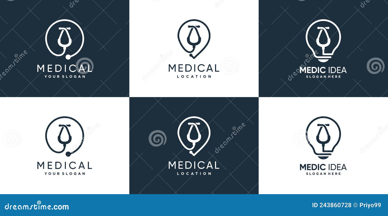 Medic Logo Collection with Creative Element Concept Premium Vector ...