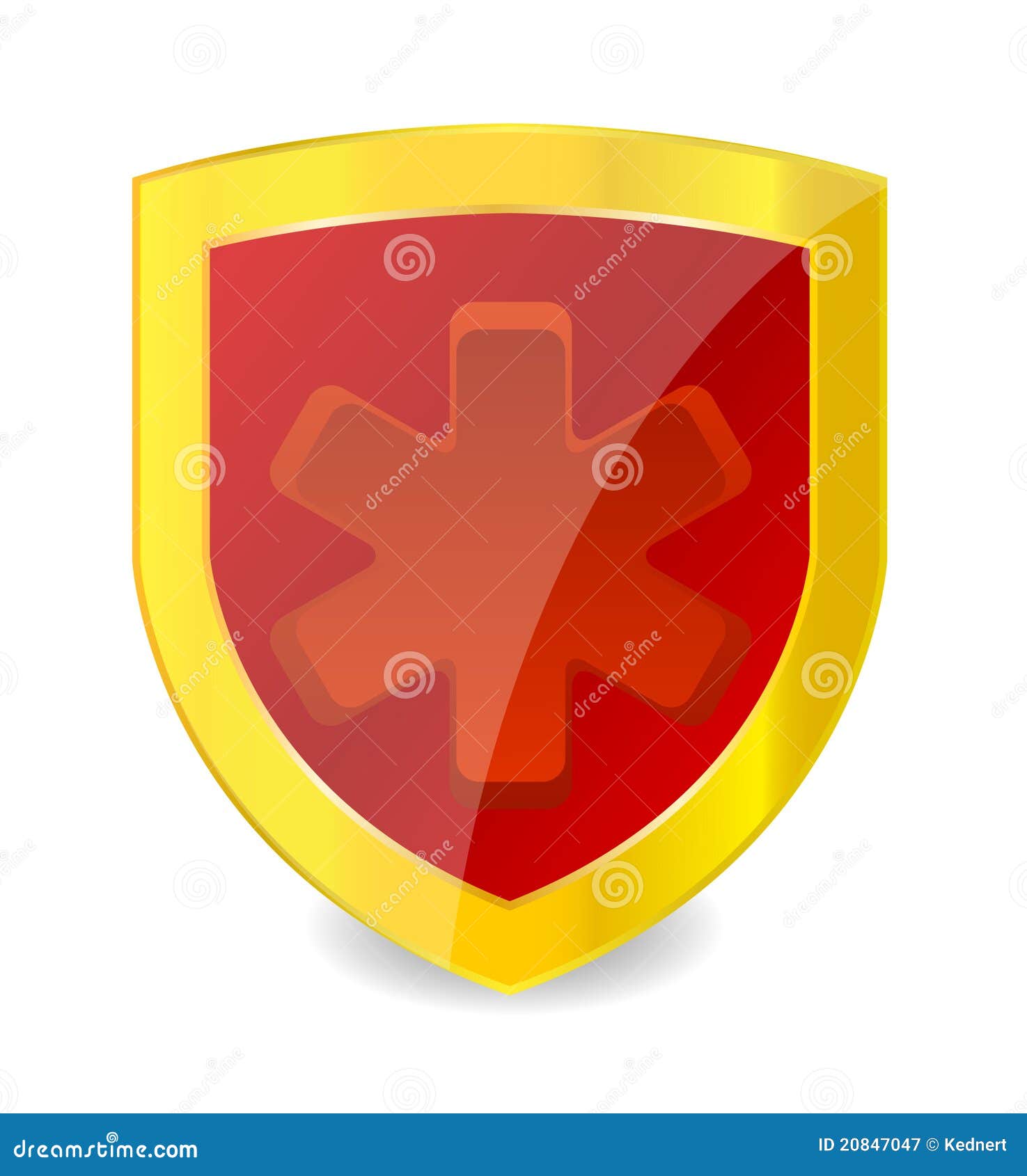 Medic Sign on the Gold Border Stock Vector - Illustration of design ...